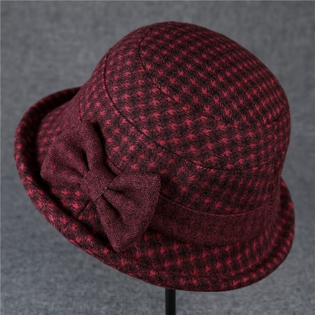 Curled Bow Retro Bucket Hat – Susanna